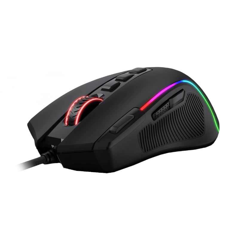 REDRAGON PREDATOR 4000DPI RGB Ergo Gaming Mouse – Black – Volcan Store